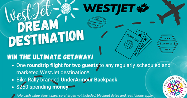 Order tickets for the Westjet Dream Destination Raffle | Raffle Nexus
